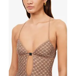 Missoni Metallic V-neck Swimsuit