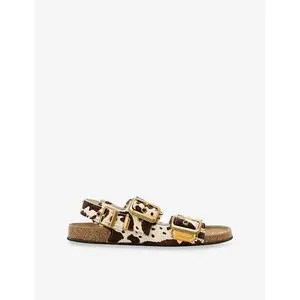 ALLSAINTS Staffa Cow-print Leather Sandals - Cow Print