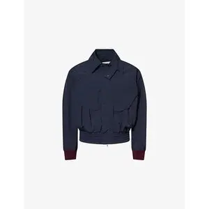 Dries Van Noten Relaxed-fit Collared Nylon Jacket - Navy