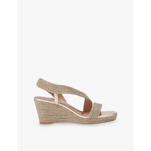 Carvela Gala Woven Wedge Sandals - Gold