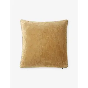YVES DELORME Orpheo Velvet Cushion Cover 45cm X 45cm - Daim