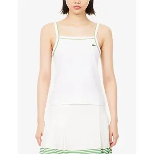 Lacoste Logo-patch Cotton-modal Jersey Tank Top