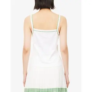Lacoste Logo-patch Cotton-modal Jersey Tank Top