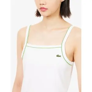 Lacoste Logo-patch Cotton-modal Jersey Tank Top
