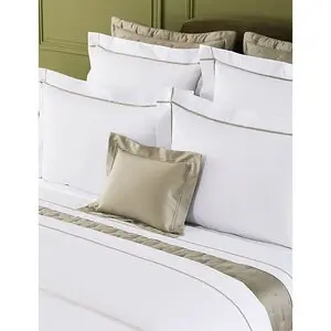 YVES DELORME Athena Cotton Oxford Pillowcase - Kaki