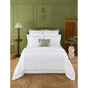 YVES DELORME Athena Cotton Oxford Pillowcase - Kaki