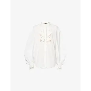 Zimmermann Luna Appliqué Cotton Blouse - Ivory