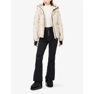 Moncler Mondim Metallic Shearling Down Ski Jacket