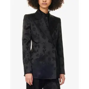 Gabriela Hearst Aleah Textured Silk Blazer - Black