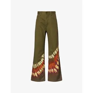 ALEMAIS Marilyn Tie-dye Denim Jeans - Khaki
