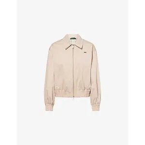 Lacoste Logo-patch Cotton Blouson Jacket - Beige