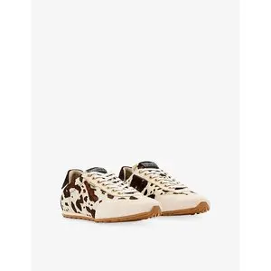 ALLSAINTS Liam Cow-print Suede Trainers