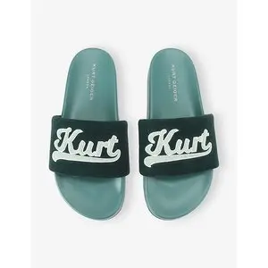 Kurt Geiger Script Suede Slides