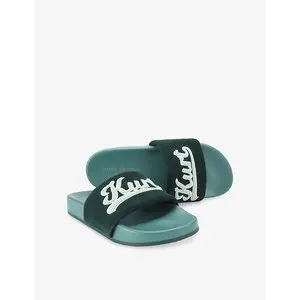 Kurt Geiger Script Suede Slides