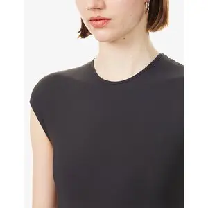AGOLDE Agata Short-sleeve Stretch-jersey Bodysuit - Carob