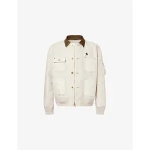 Sacai X Carhartt Wip Logo-patch Canvas Jacket - Ivory