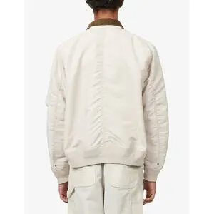 Sacai X Carhartt Wip Logo-patch Canvas Jacket - Ivory