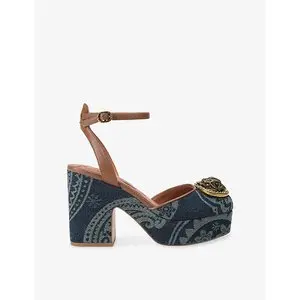 Kurt Geiger Chelsea Denim Platform Heels