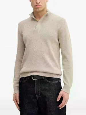 HACKETT Half-zip Funnel Neck Sweater
