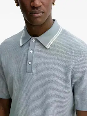 Rag & Bone Ribbed-knit Polo Shirt