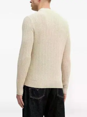 HACKETT Crew Neck Ribbed Knit Sweater
