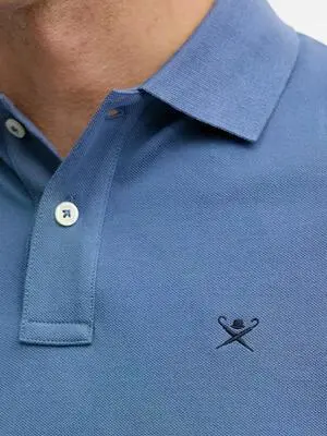 HACKETT Long-sleeved Logo-embroidered Polo Shirt