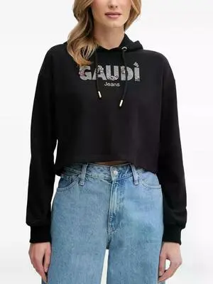 GAUDI Embellished Cropped Hoodie