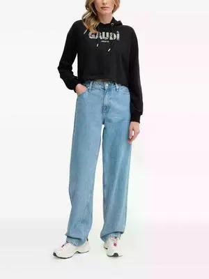GAUDI Embellished Cropped Hoodie