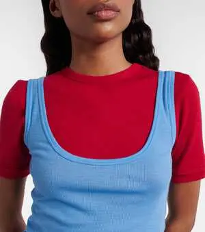 Versace Medusa Virgin Wool Tank Top - Blue