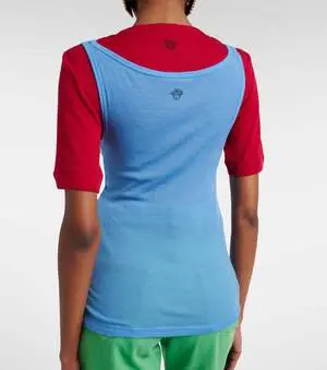 Versace Medusa Virgin Wool Tank Top - Blue