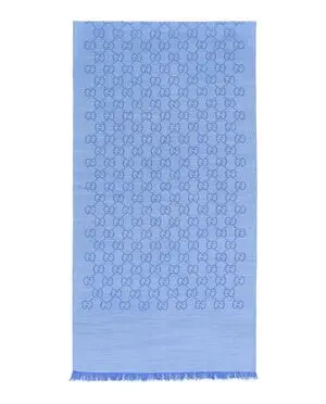 Gucci Gg Logo Scarf - Nile Sky Blue