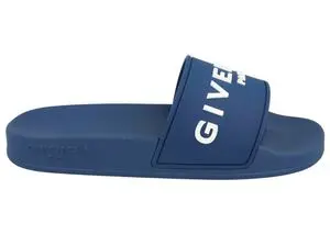 Givenchy Logo Signature Slides - Blue