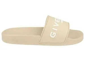 Givenchy Logo Signature Slides - Beige