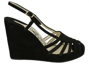 FERRAGAMO Claretta Archive Limited Edition 1940's Suede Wedges