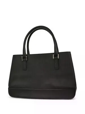 Burberry 1990s Leather Tote Handbag