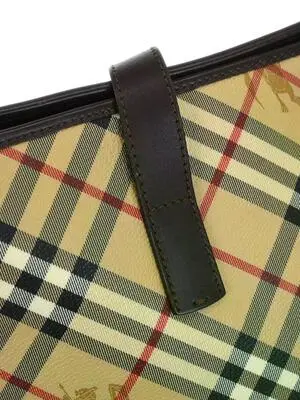 Burberry 1990s Check Pattern Shoulder Tote Bag