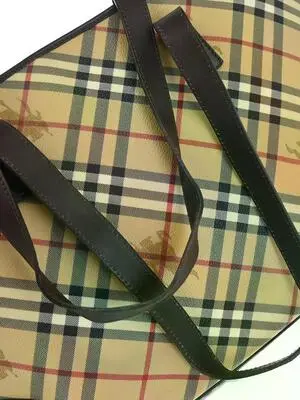 Burberry 1990s Check Pattern Shoulder Tote Bag