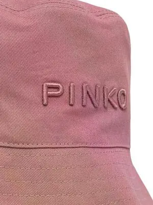 Pinko Bucket Hat With Embroidered Logo - Pink