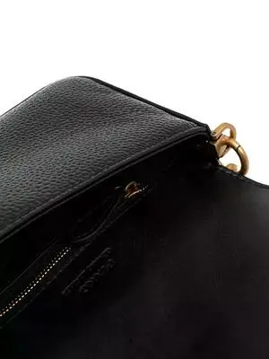 Pinko Love Birds Leather Mini Crossbody Bag - Black