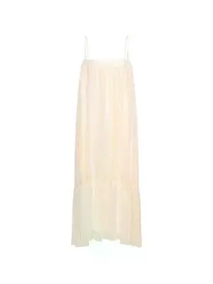 ROTATE BY BIRGER CHRISTENSEN Chiffon A-line Midi Dress - Neutrals