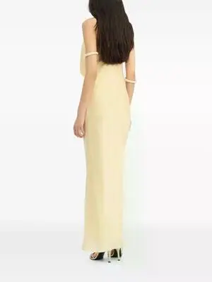 ROTATE BY BIRGER CHRISTENSEN Halter Chiffon Maxi Dress - Yellow
