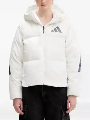 Adidas Hooded Puffer Jacket - White