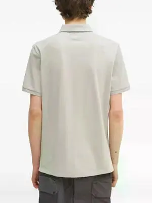 C.P. COMPANY Logo-embroidered Polo Shirt - Grey