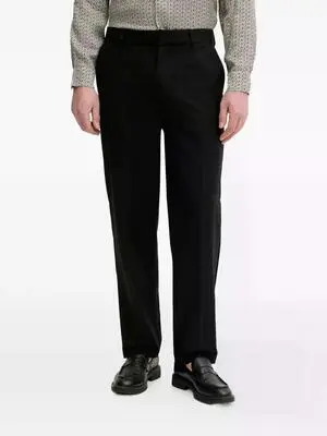 Armani Exchange Logo-plaque Trousers - Black