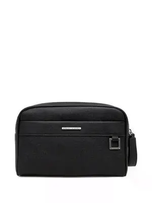 Armani Exchange Zipped Wash Bag - Black