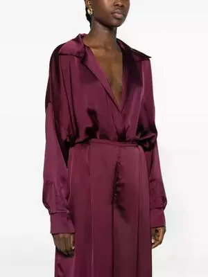 Norma Kamali Collared Wrap Shirt