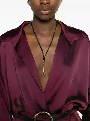 Norma Kamali Collared Wrap Shirt