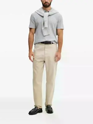 Michael Kors Ribbed-knit Polo Shirt