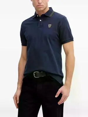 HACKETT Logo-appliquéd Polo Shirt - Blue