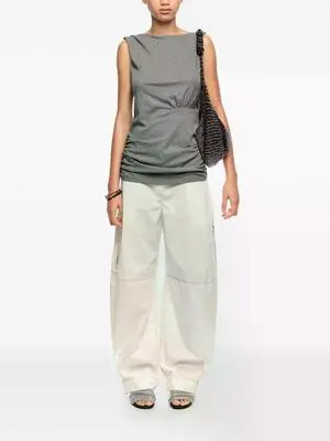 Bimba Y Lola Ruched Backless Tank Top - Grey
